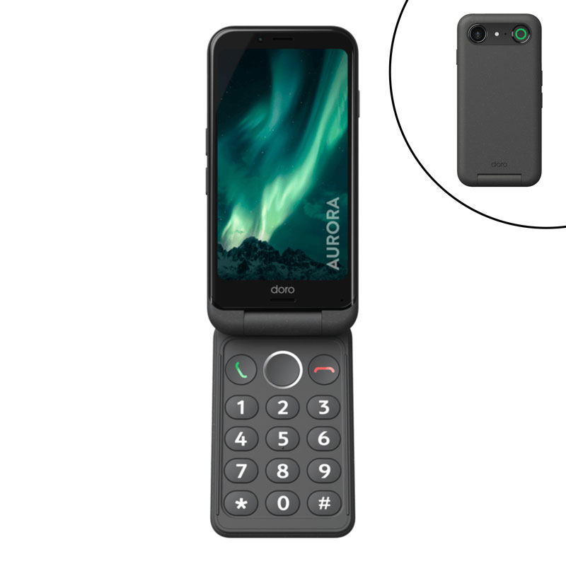 Doro Aurora A20 SOS Smartphone Graphite - AmplifiedTelephones.co.uk
