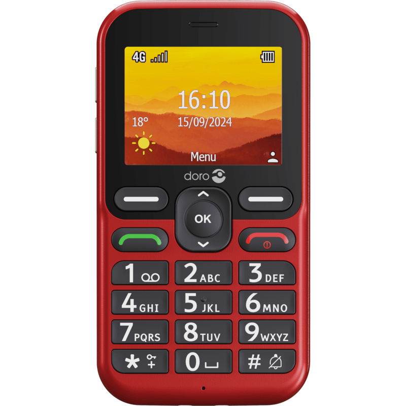 Doro Leva L10 Mobile Phone (Red) - AmplifiedTelephones.co.uk