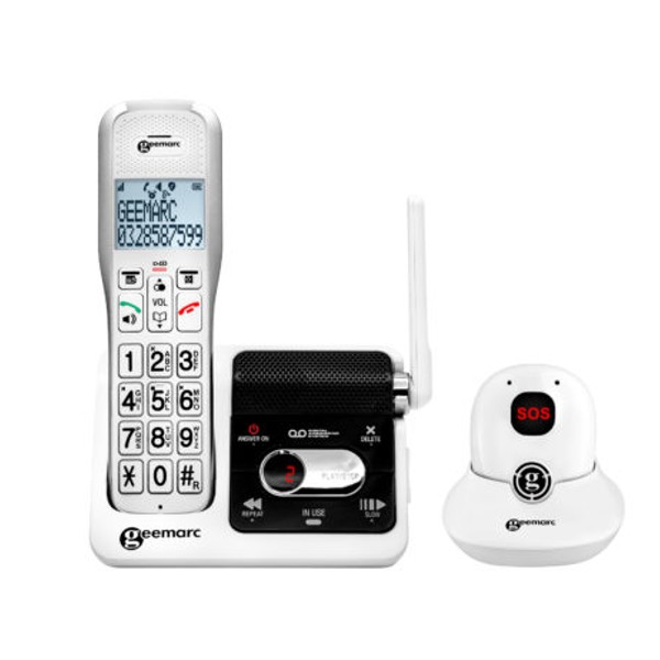 Geemarc AmpliDECT 595 SOS Cordless Telephone - AmplifiedTelephones.co.uk